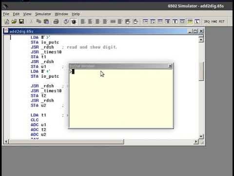 6502 Assembly Program to add two 2 digit numbers. - YouTube