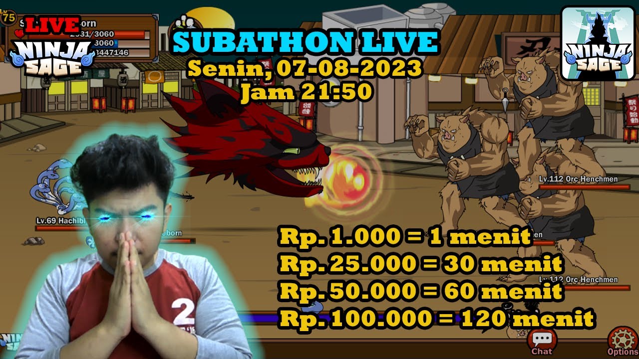 [SUBATHON LIVE] GRINDING SANTAI SEMUA EVENT TERBARU NINJA SAGE, HORROR ...