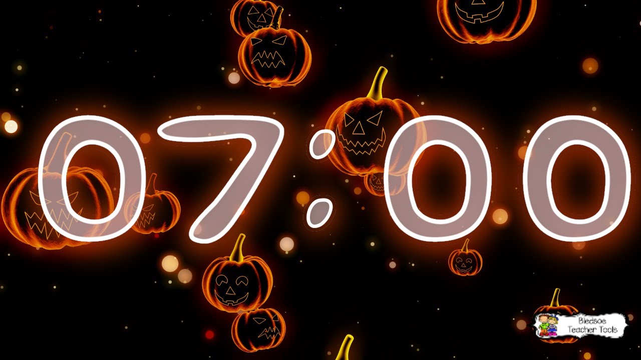 7 Minute Falling Jack-o'-Lantern Timer | Halloween Classroom Countdown ...