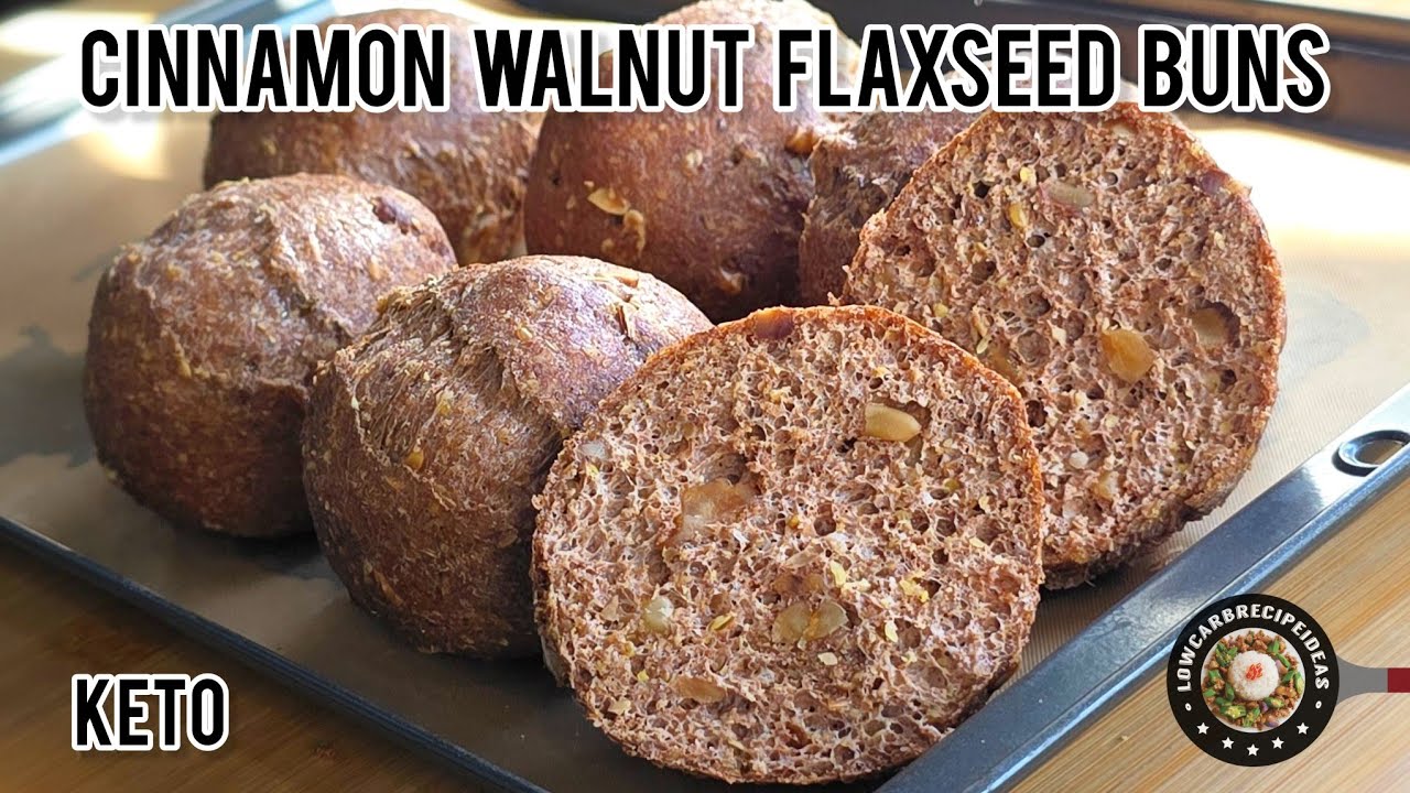 Keto Cinnamon Walnut Flaxseed Buns | Incredibly light & airy | Soft ...