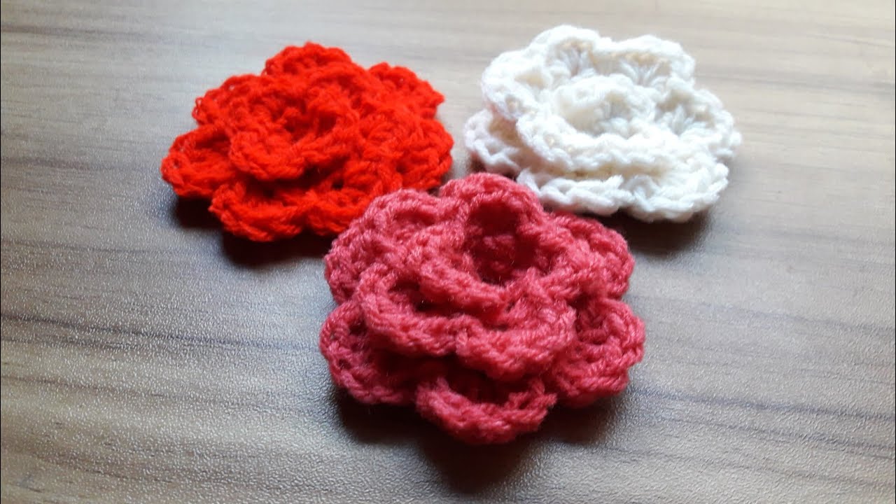 How to - Crochet Rose Flower | Easy Crochet Flower Tutorial for ...