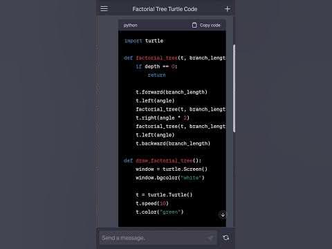 Draw Factorial tree Using ChatGPT & Python Turtle. #chatgpt # ...