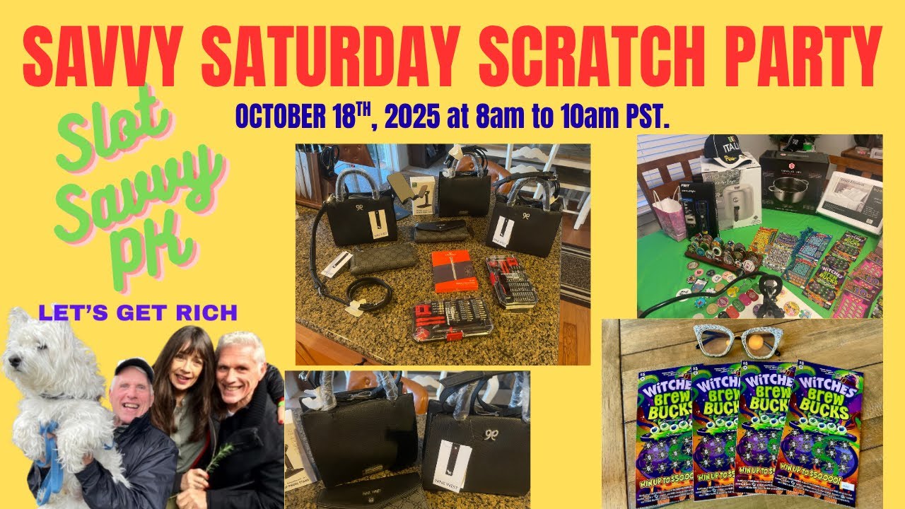 🔴🍀🏆😎FUN SAVVY SATURDAY SCRATCH PARTY, #livestream, #scratchticket - YouTube