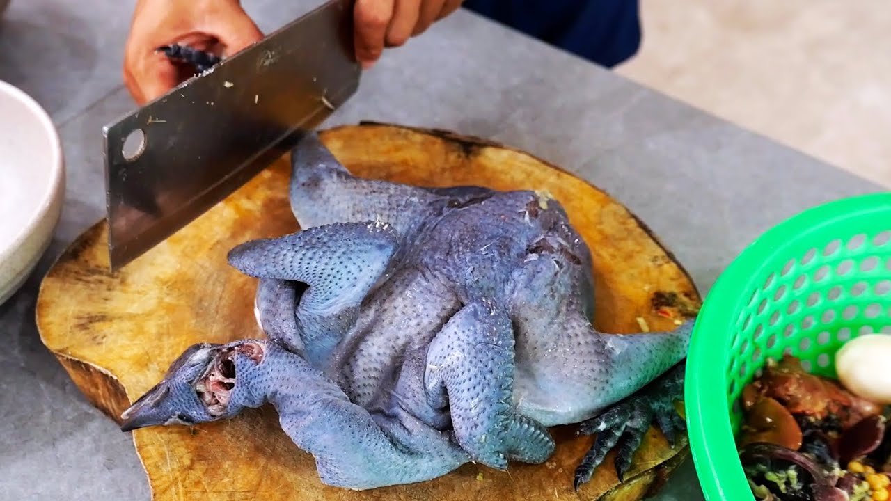 Vietnamese Food - BLACK SILKIE CHICKENS BBQ Mui Ne Vietnam - YouTube