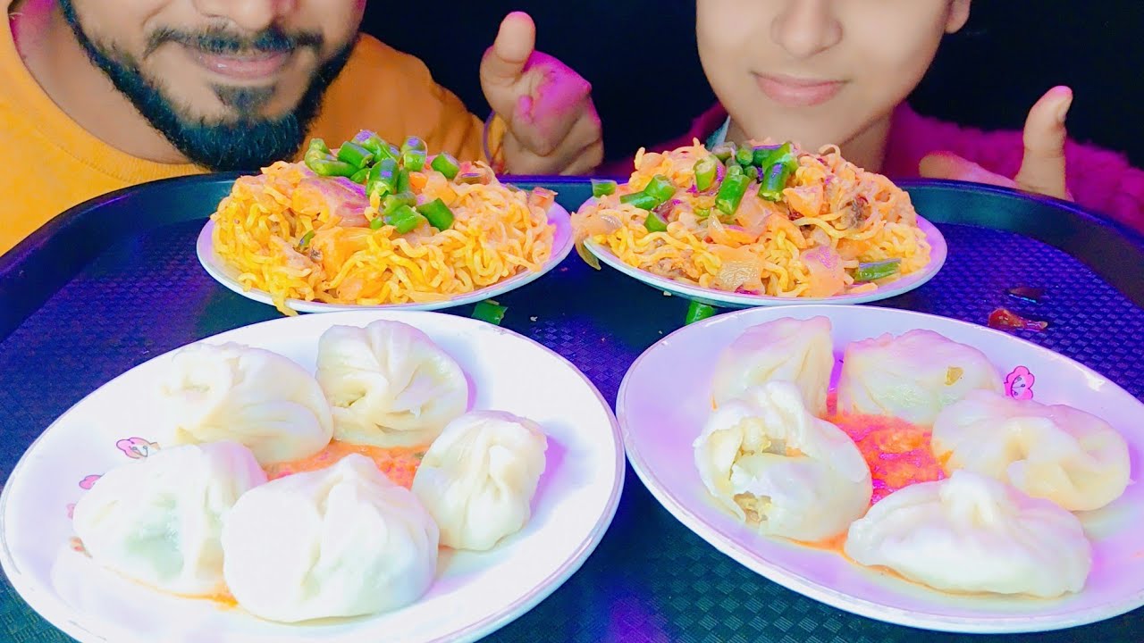 EATING CHALLENGE MAGGI MOMOS MUKBANG ASMRVIDEO EATING SHOW ROYAL FOODIE ...