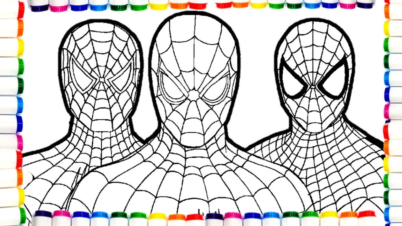 Spider-Man Team Coloring Pages |Coloring Spiderman and His Friends ...