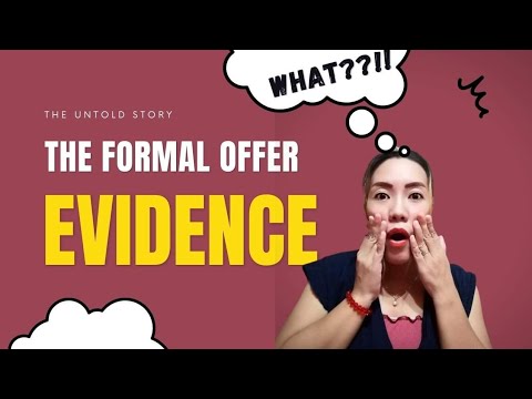 What is included in FORMAL OFFER OF EVIDENCE - YouTube