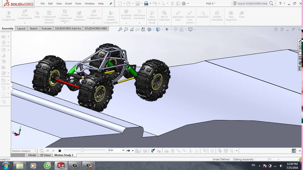 SOLIDWORKS 2016 _solidworks motion analysis _auto - YouTube