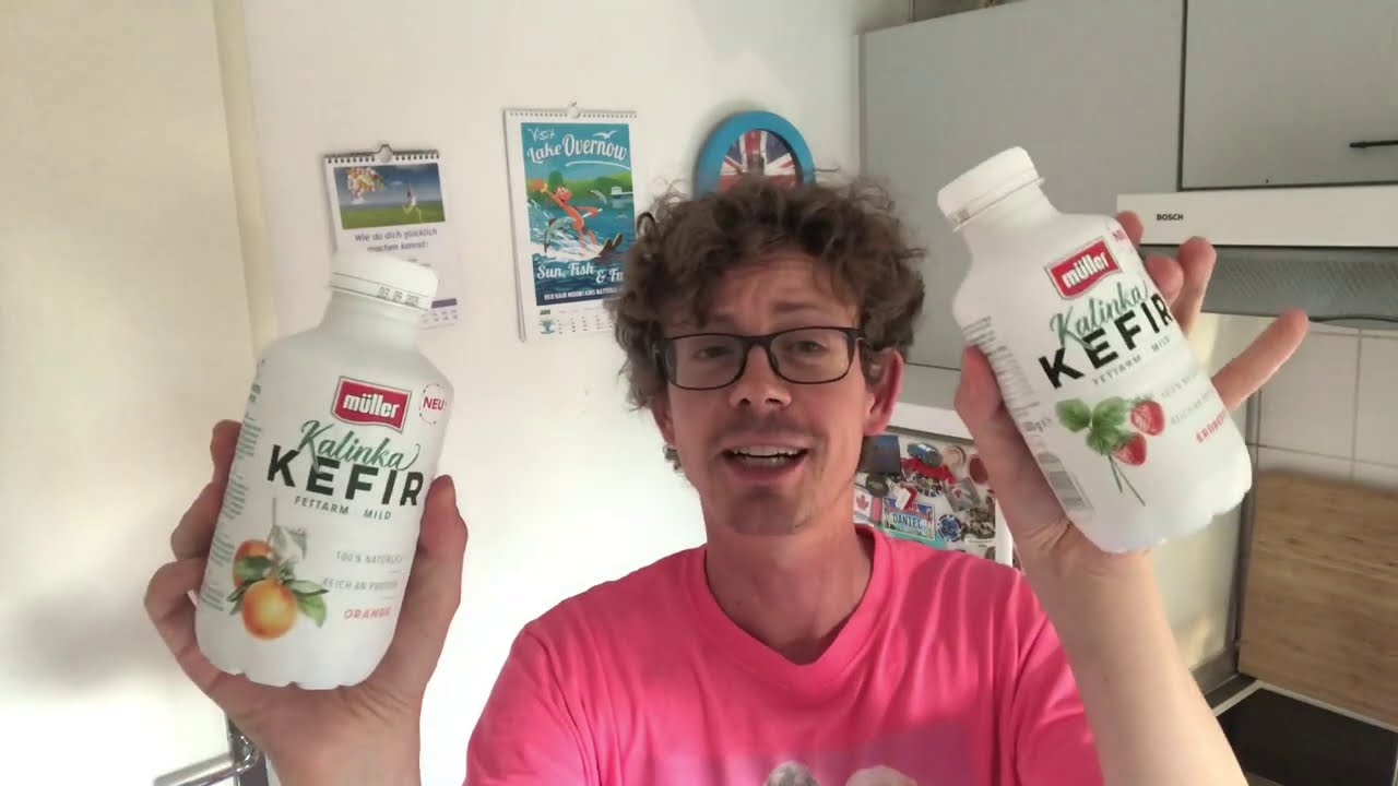 Müller Kalinka Kefir Mild Erdbeere und Orange im Sorten Test - YouTube
