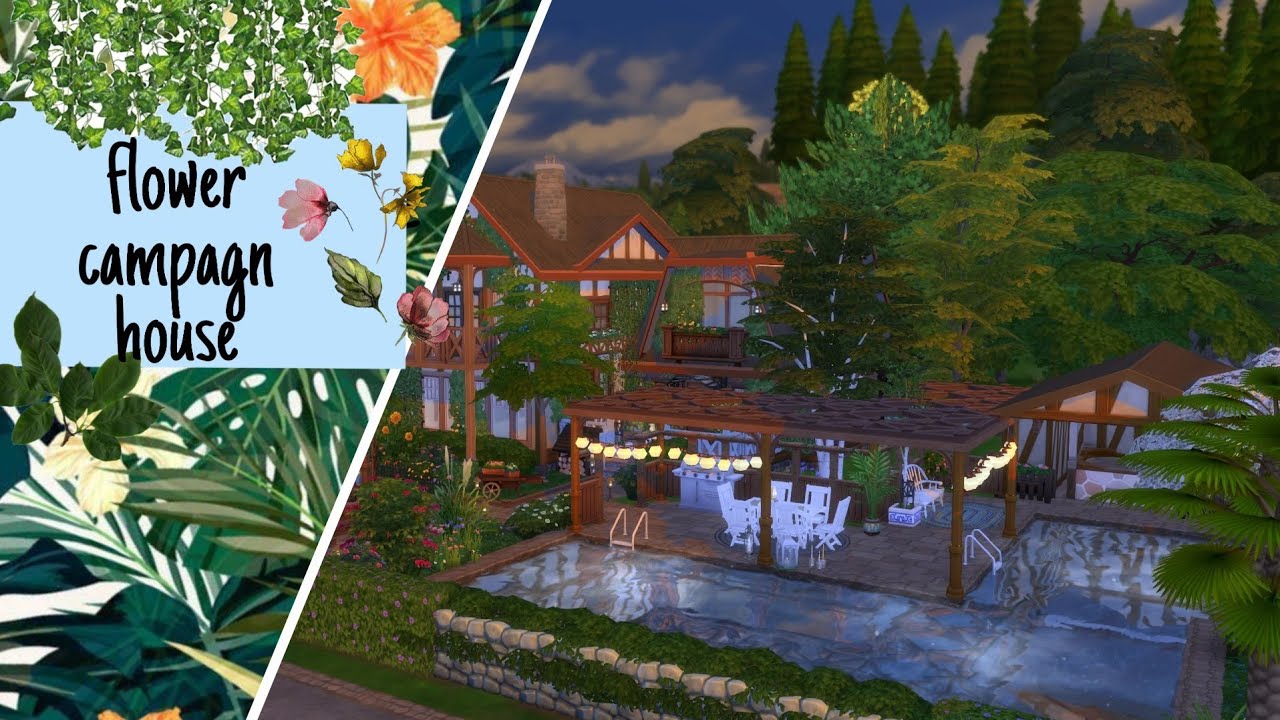 Campagne Flower house | Construction sims 4.💐 - YouTube
