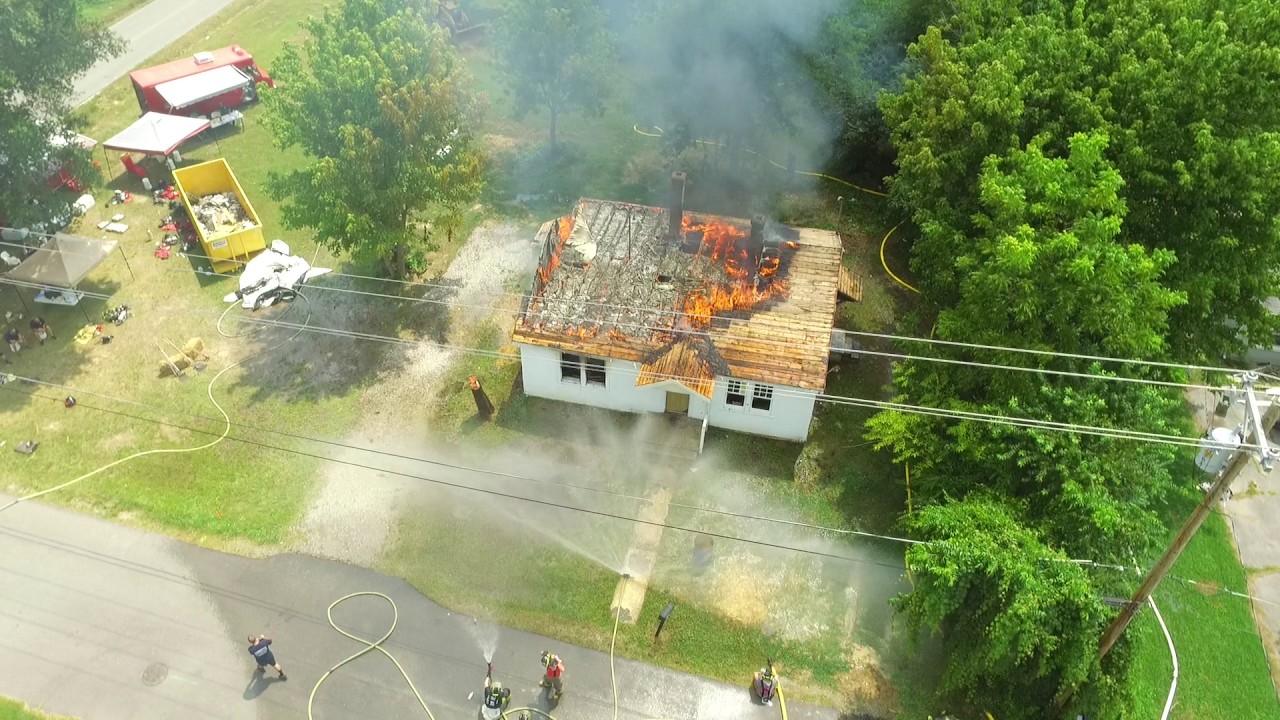 CONTROLLED TRAINING HOUSE FIRE PART 2 - YouTube