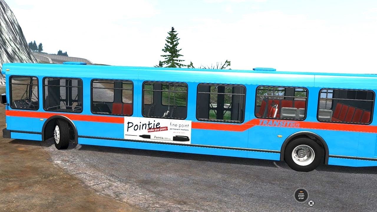BeamNG Drive - Bus Exploring the Cliff Roads Map - YouTube