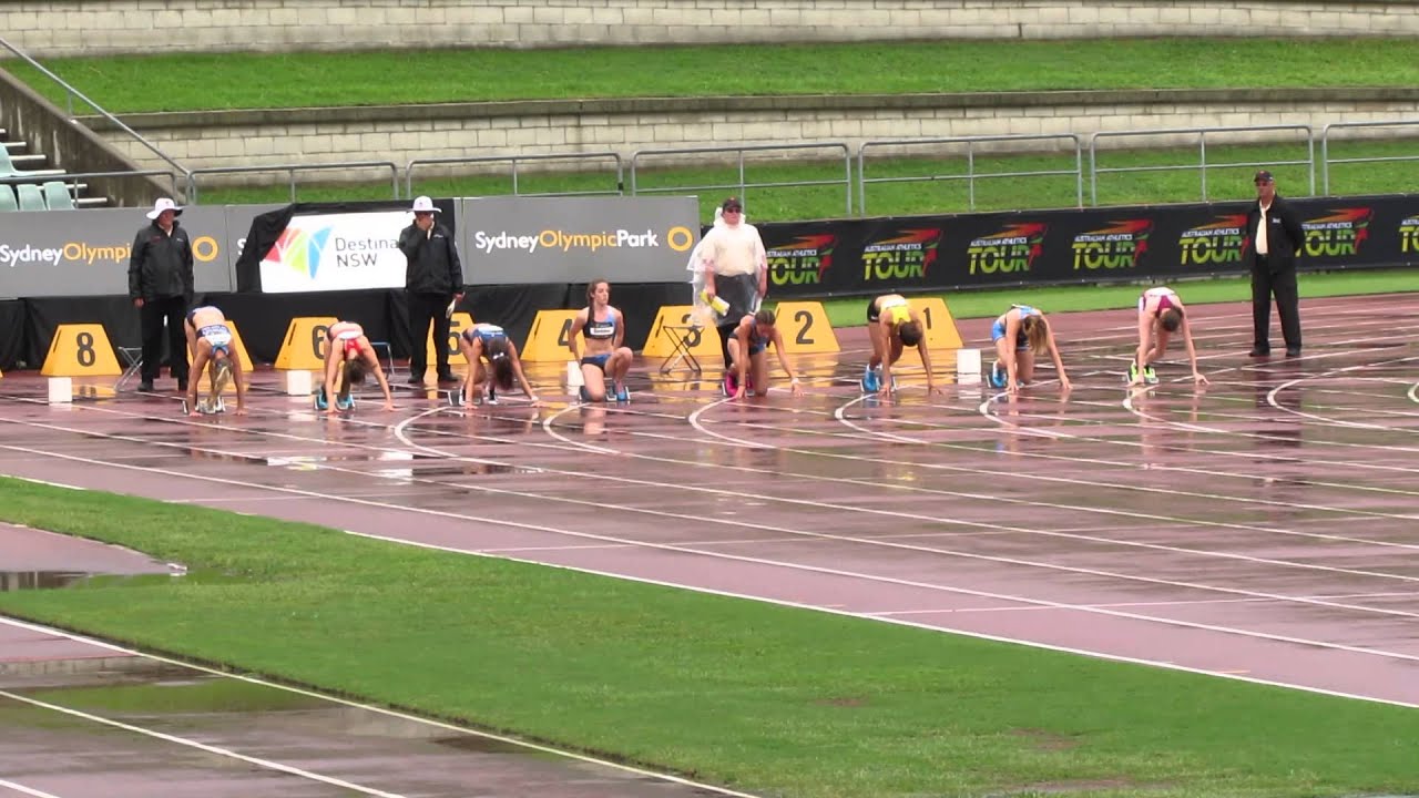 100M U18W Sam Geddes 11.69 Australian Junior Championships 2014. 088 ...