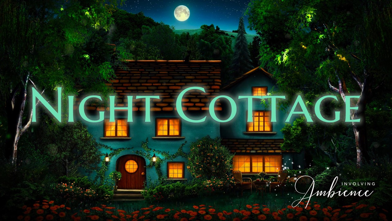 Cozy Summer Night Cottage ASMR Ambience 🦉🌠 Peaceful Summer Nature on ...
