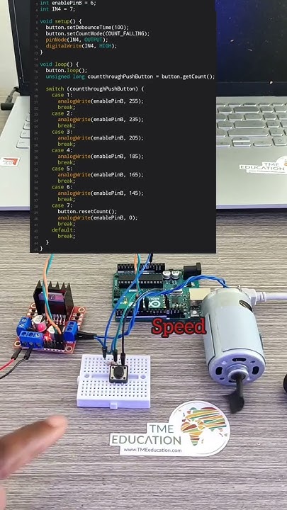 Touch Button Speed Motar Project Arduinounoprojects Arduinotutorial Electronic Arduino