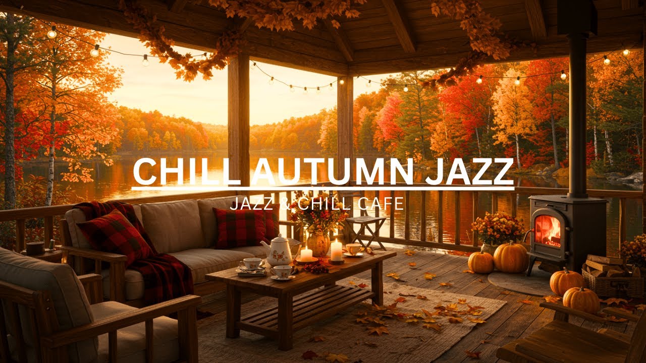 Chill Autumn Day & Warm Piano Jazz Music 🍂 Cozy Coffee Shop Ambience ...