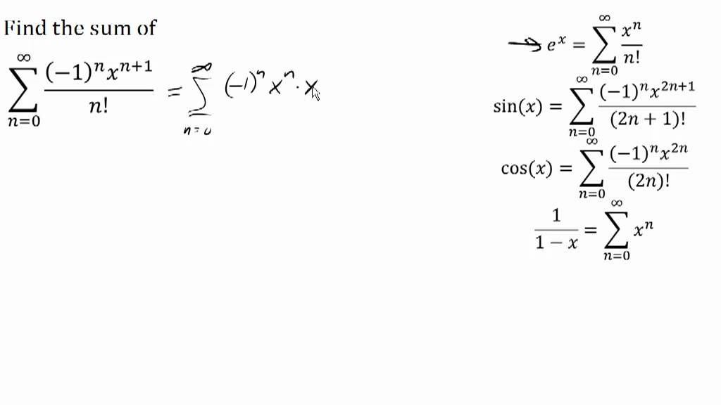 Finding The Sum Of A Series Giving A Function Using MacLaurin Series