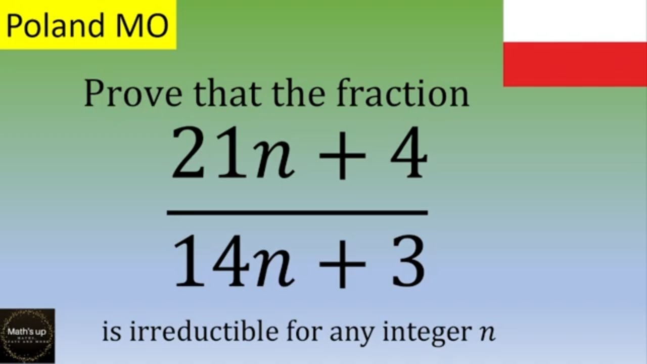 Polish Math Olympiad : a nice application of Bezout's identity - YouTube