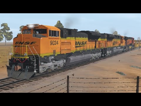 Trainz 3 BNSF #9024 pass by - YouTube