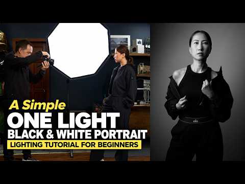 How to Light, Photograph and Edit a Classic Black & White Portrait.
