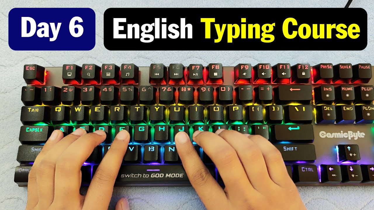 English Typing Course Day #6 | English Typing Kaise Sikhe | Typing ...