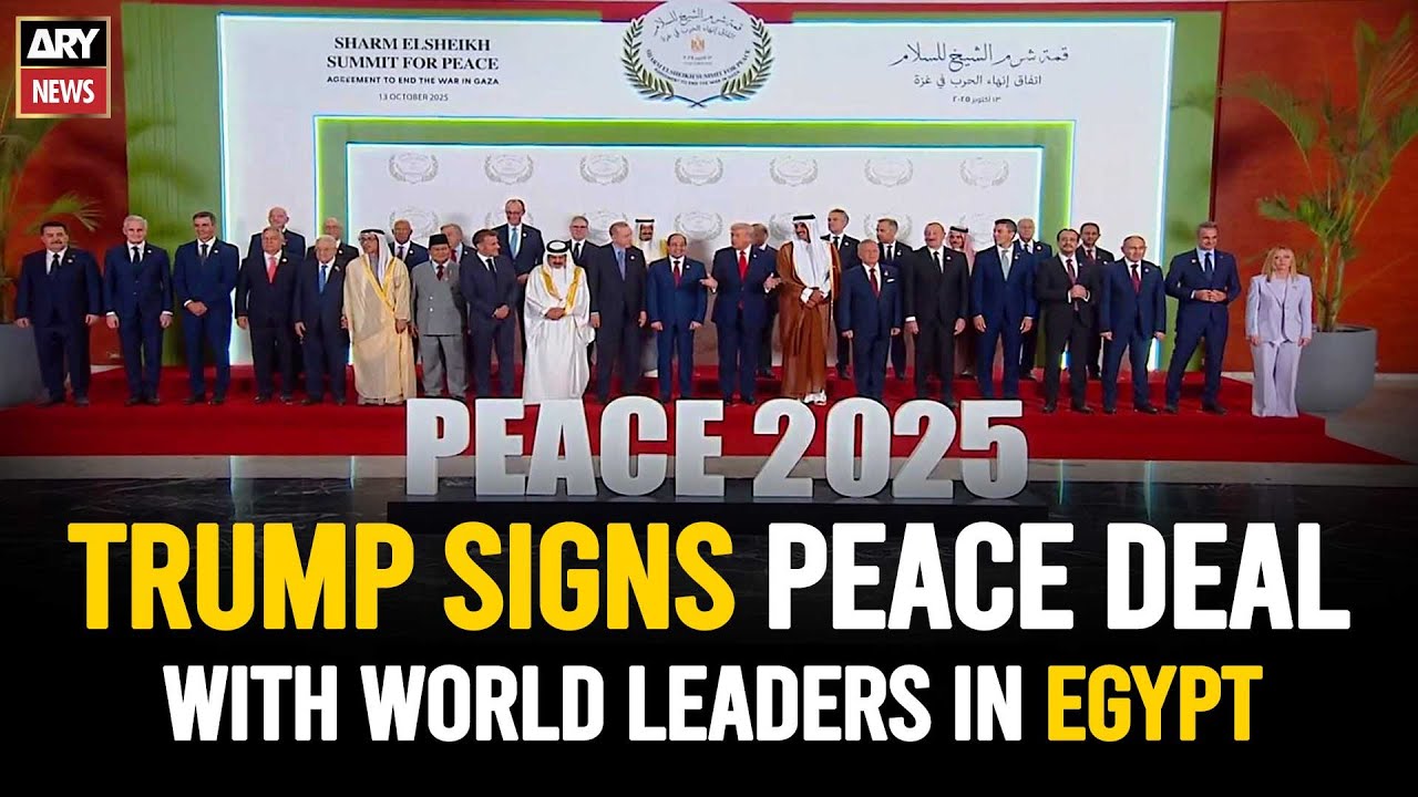 Trump signs peace deal with world leaders in Egypt - Sharm el-Sheikh ...