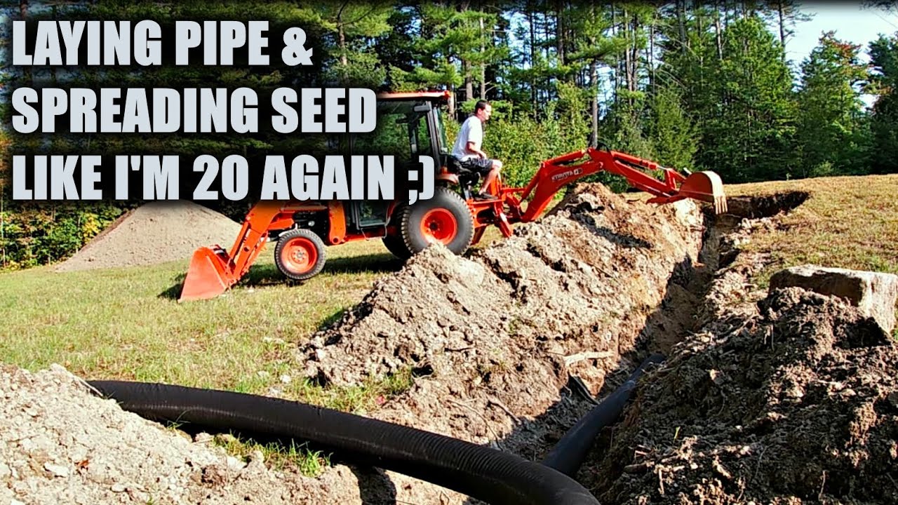 Hiding a Stream. Installing a Catch Basin and 150' of Culvert Pipe ...