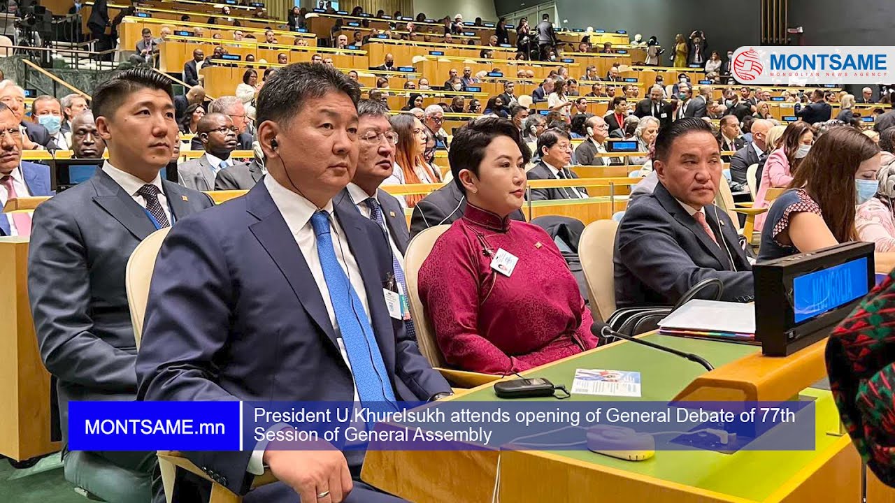 President U.Khurelsukh attends opening of General Debate of 77th ...