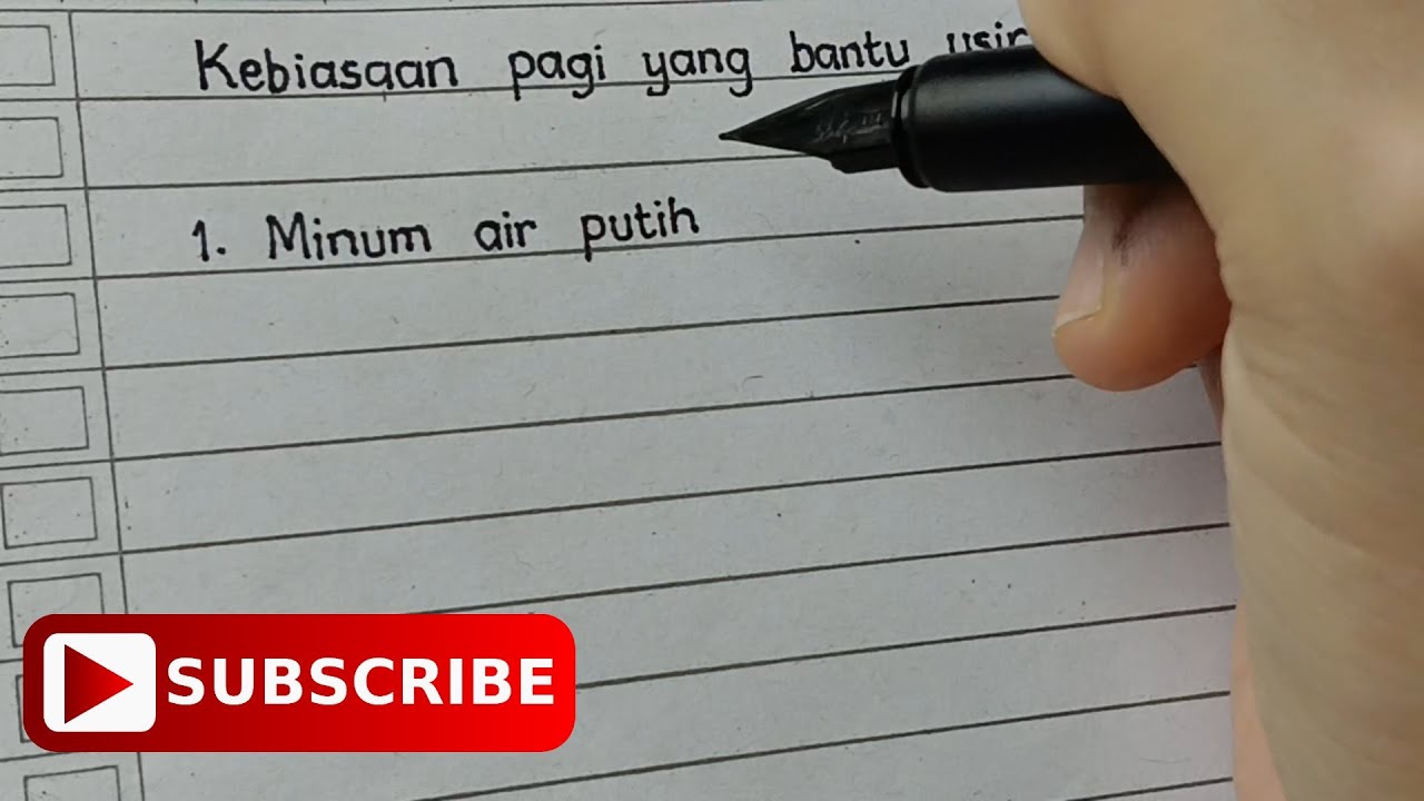 Tulisan Tangan Bagus, Rapi, Indah, dan Bersih ~ Kebiasaan Pagi Hari ...