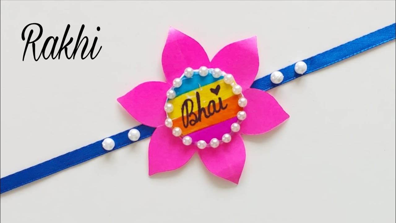 🥰Paper rakhi🥰 How to make Rakhi at home•घर पर राखी बनाने का आसान तरीका ...