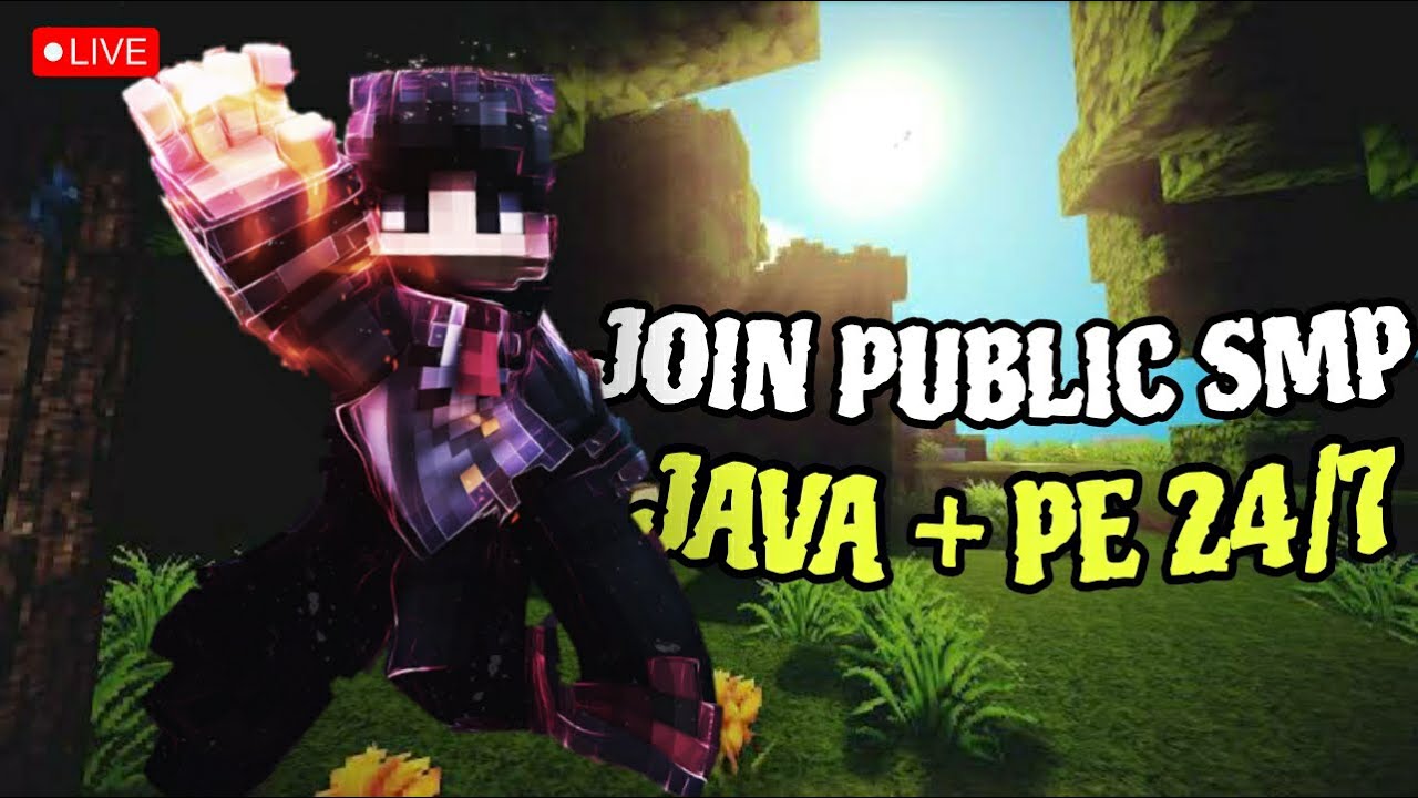 JOIN PUBLIC SMP 😎 | MINECRAFT PUBLIC SMP JAVA+PE 1.20 - YouTube