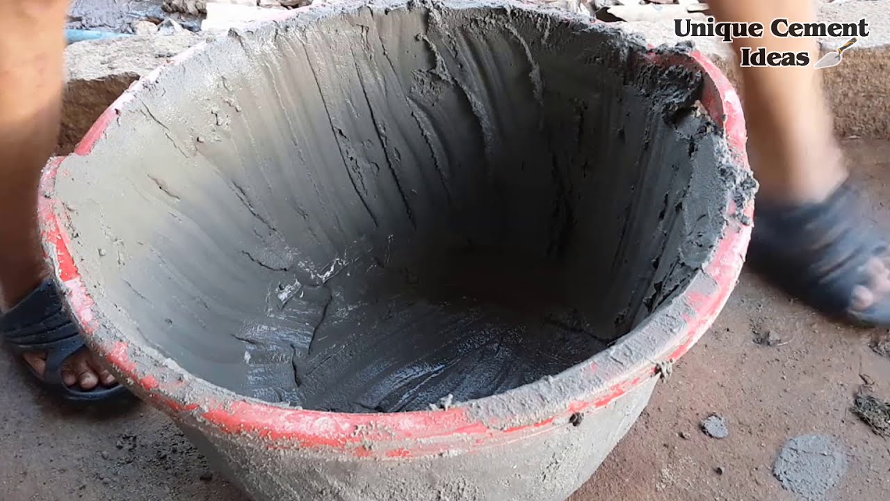 Recycle Old Plastic Basket And Clothes To Make Cement Pot | Unique ...