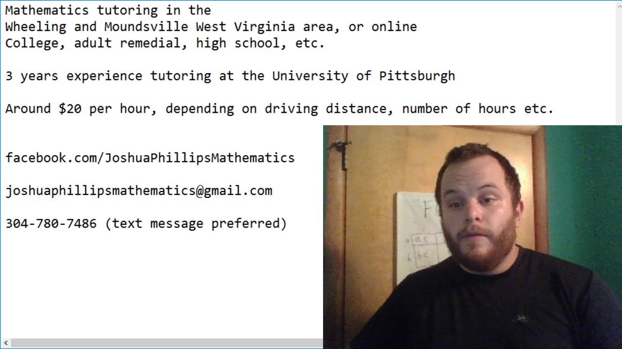 Fall 2018, do you need mathematics tutoring? - YouTube