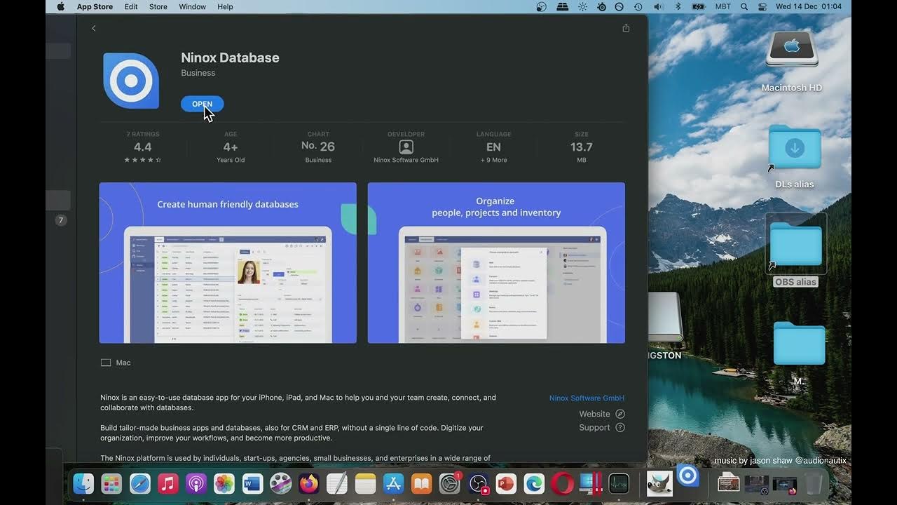 Ninox Database from Mac App Store [Basic Overview] - YouTube