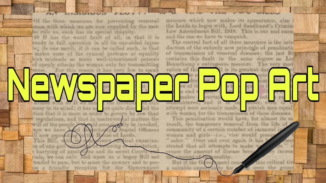 Newspaper pop art | Best out of waste Newspaper craft | Newspaper ...