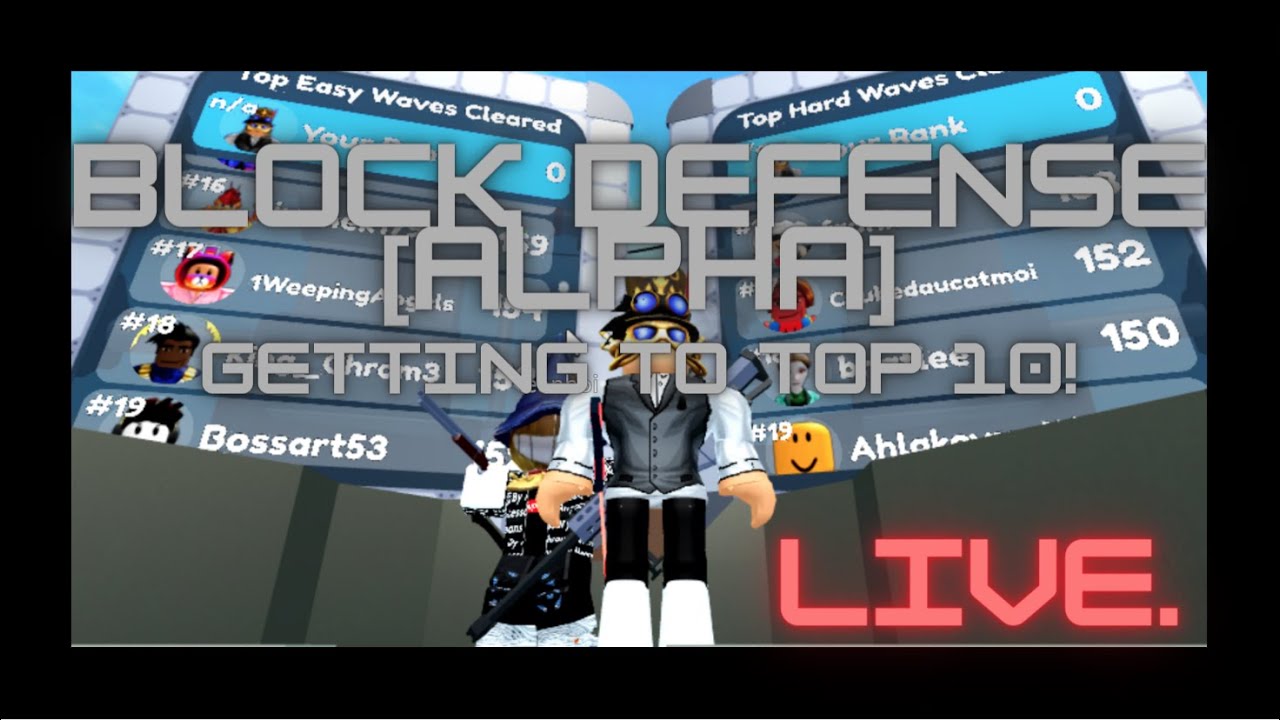 Block Defense [Alpha] Getting Top 10 PvE! {LIVE.} - YouTube