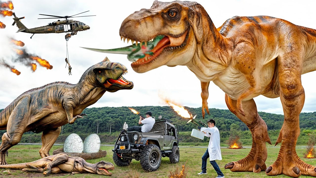 Must Watch New Special T-rex Attack 2024 | Lost In Dinosaur Jurassic ...