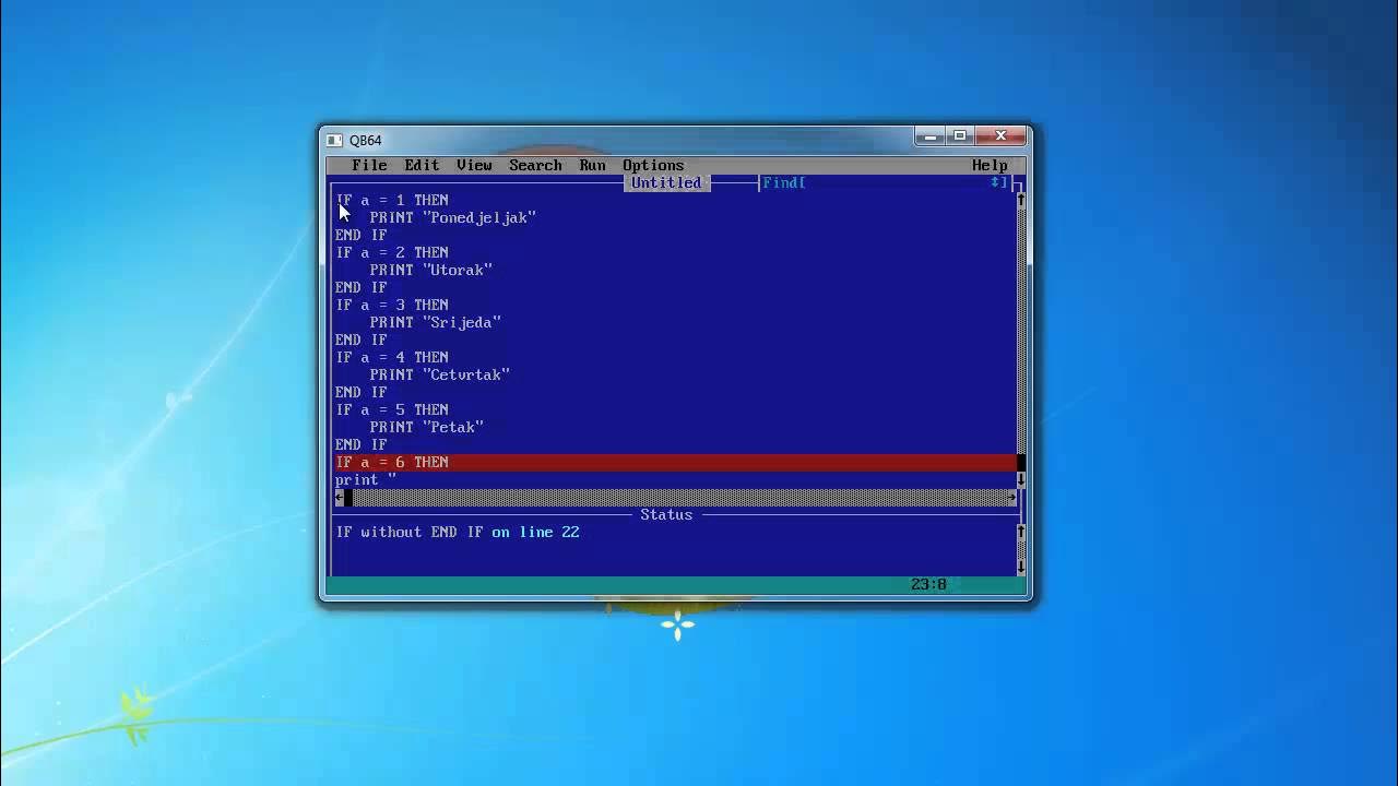 QuickBasic - #4 - Dani u sedmici [Tutorial] ☆ Republic of Gamers ☆ [HD] - YouTube