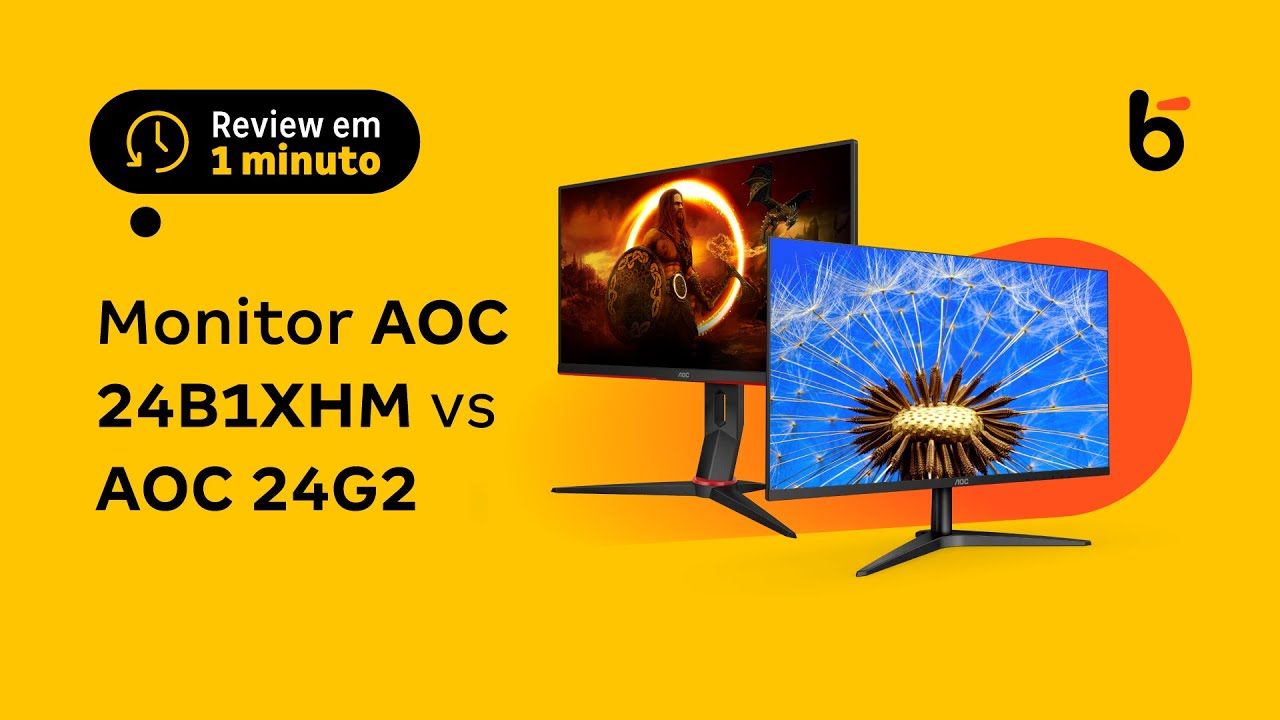Monitor AOC 24B1XHM vs AOC 24G2 | Comparativo - YouTube