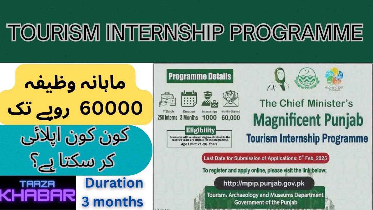 CM Punjab Tourism Internship Programme | Monthly Stipend up to 60,000 ...