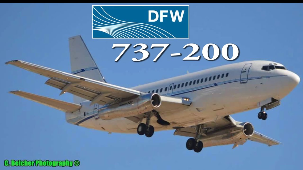 Classic Boeing 737-200 At DFW Airport 2015 - YouTube