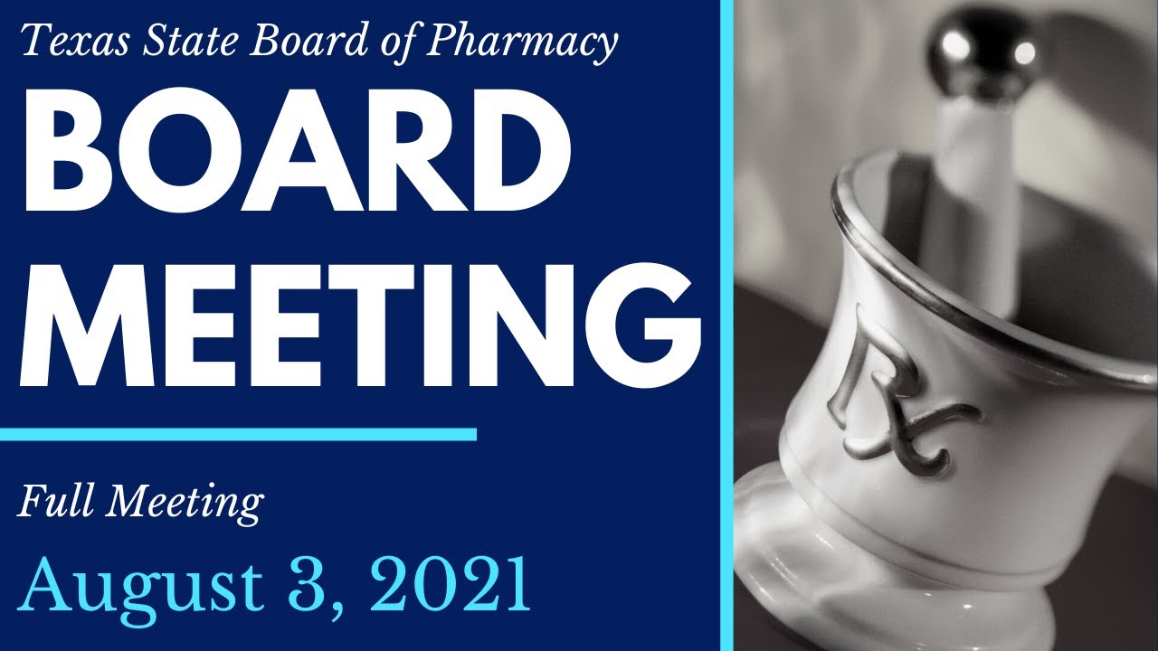 TSBP Board Meeting - August 3, 2021 - YouTube