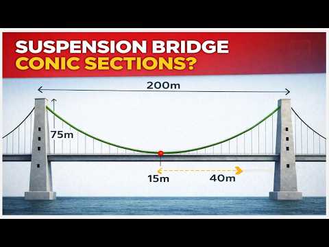 Suspension Bridge Problem | How to Find the Cable Height Using ...
