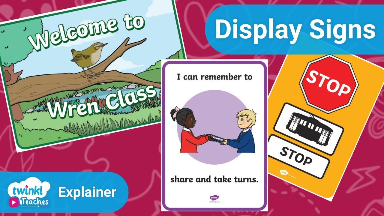 How to Use Display Signs | Classroom Organisation - YouTube