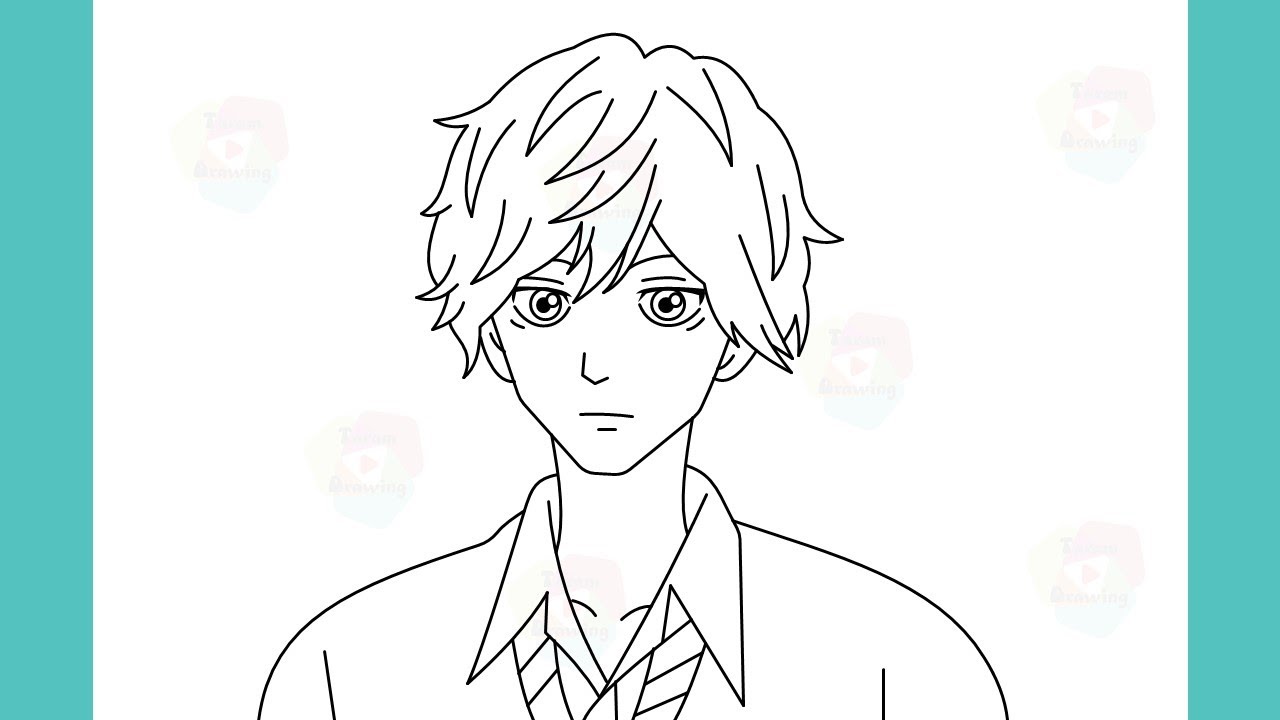 How to Draw Kou Mabuchi Step By Step Drawing Kou Tanaka Ao Haru Ride ...