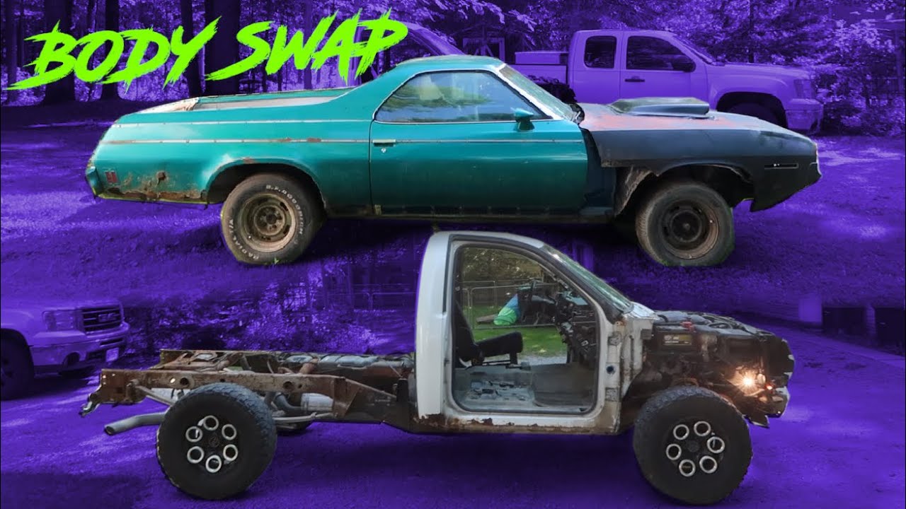 El Camino + Cuda + Silverado = EL-CUDARADO!!! (BODY SWAP PART#2) - YouTube