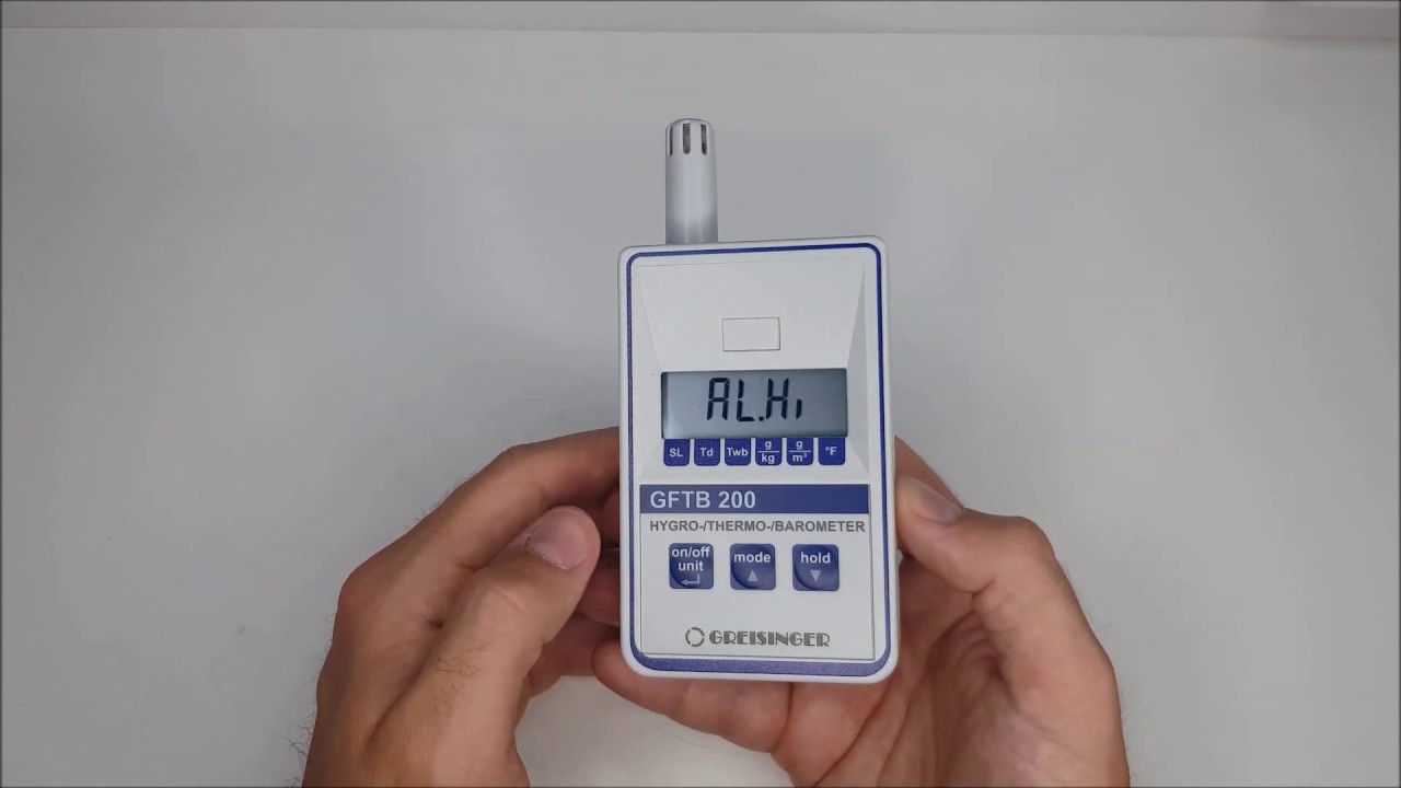 Greisinger GFTB 200 барометр, термогигрометр - обзор - YouTube