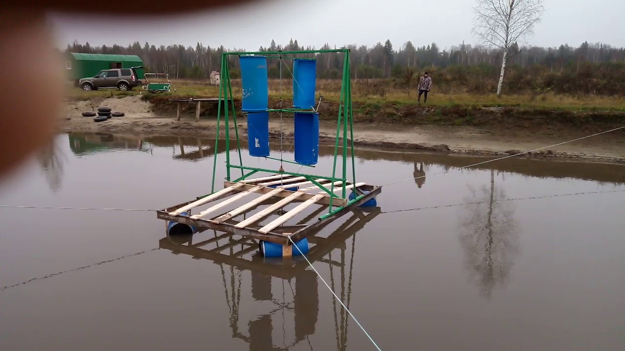 Ветряной аэратор воды для пруда - YouTube