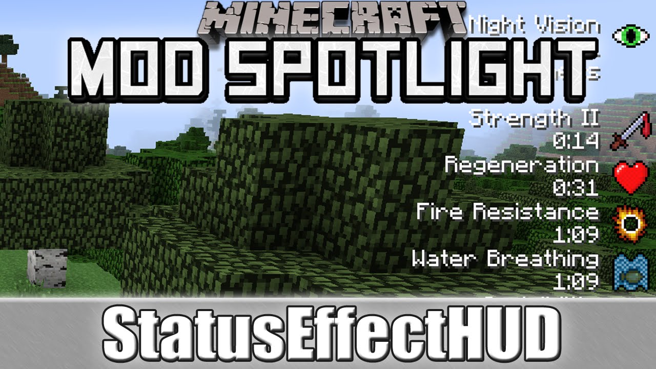 Minecraft Mod Spotlight: StatusEffectHUD (1.7.10) - YouTube