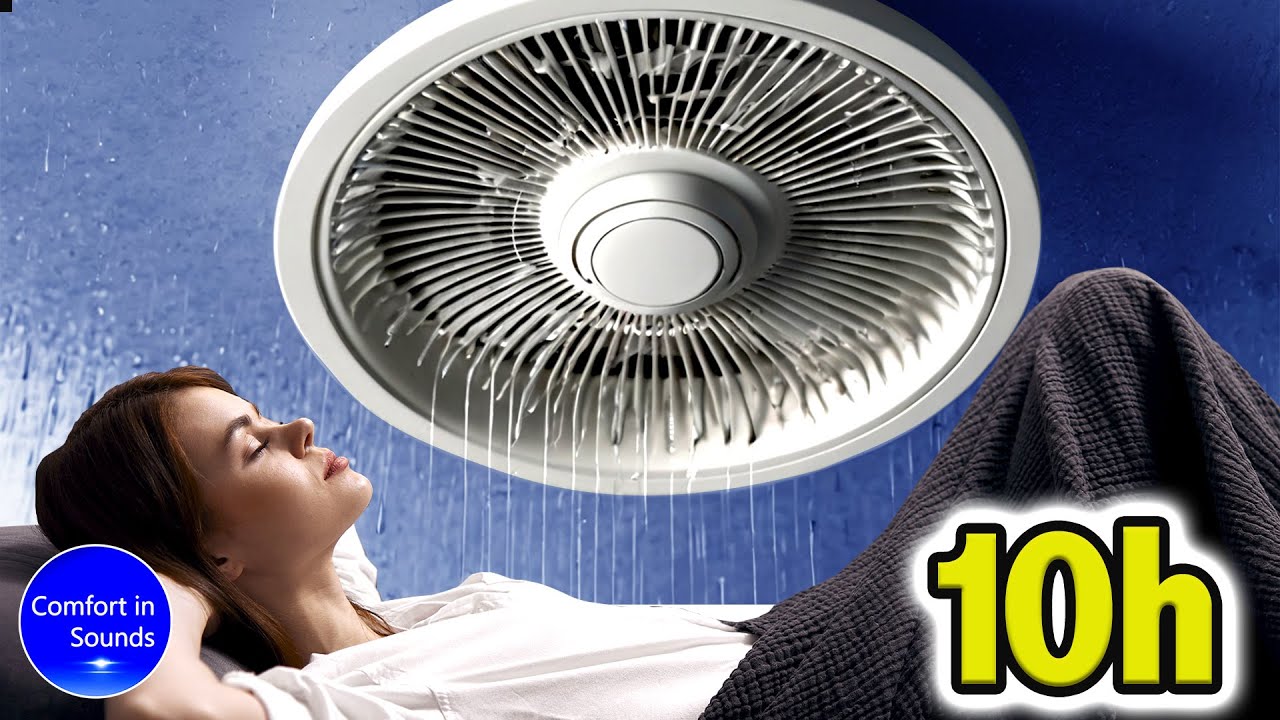 HELP YOU to Relax and Sleep Better | Exhaust Fan and Gentle Rain Noise ...